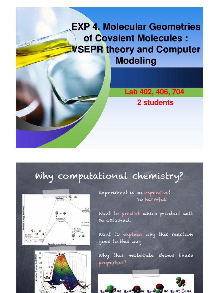 Molecular Geometries with VSEPR & WebMO | PDF