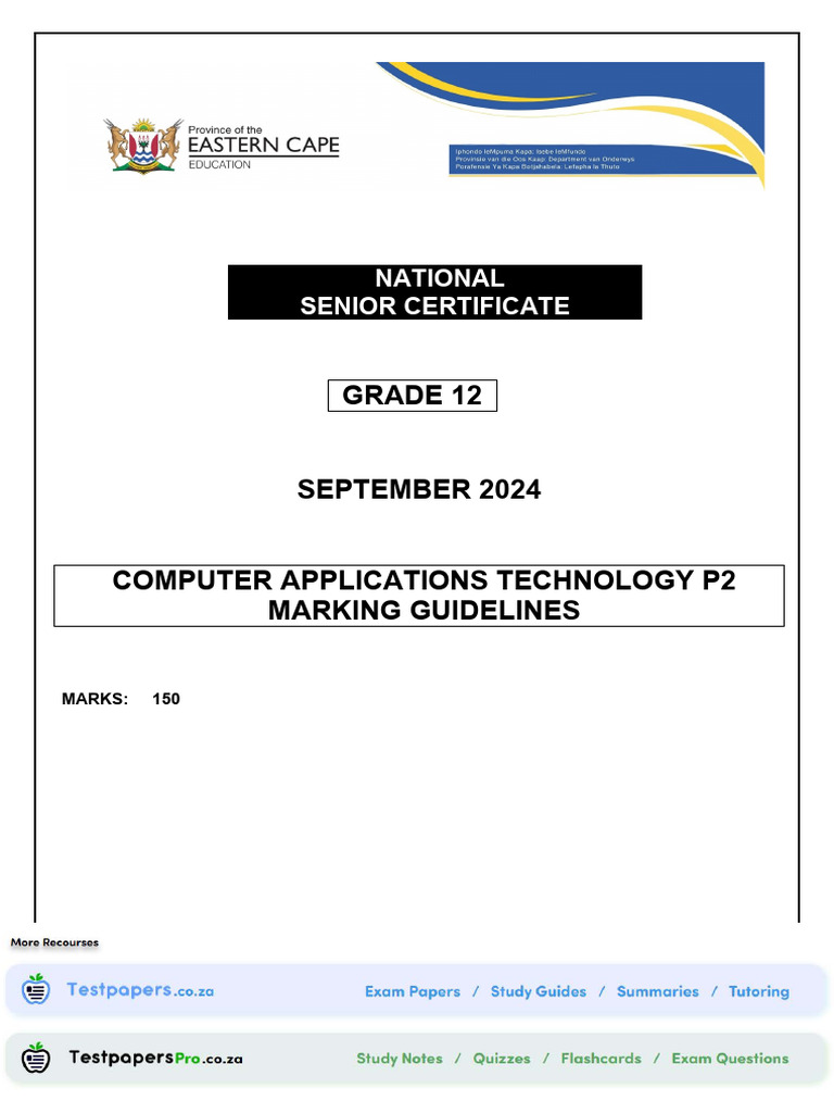 CAT P2 GR12 MEMO SEPT2024 - English | PDF | Image Scanner | 3 D Printing