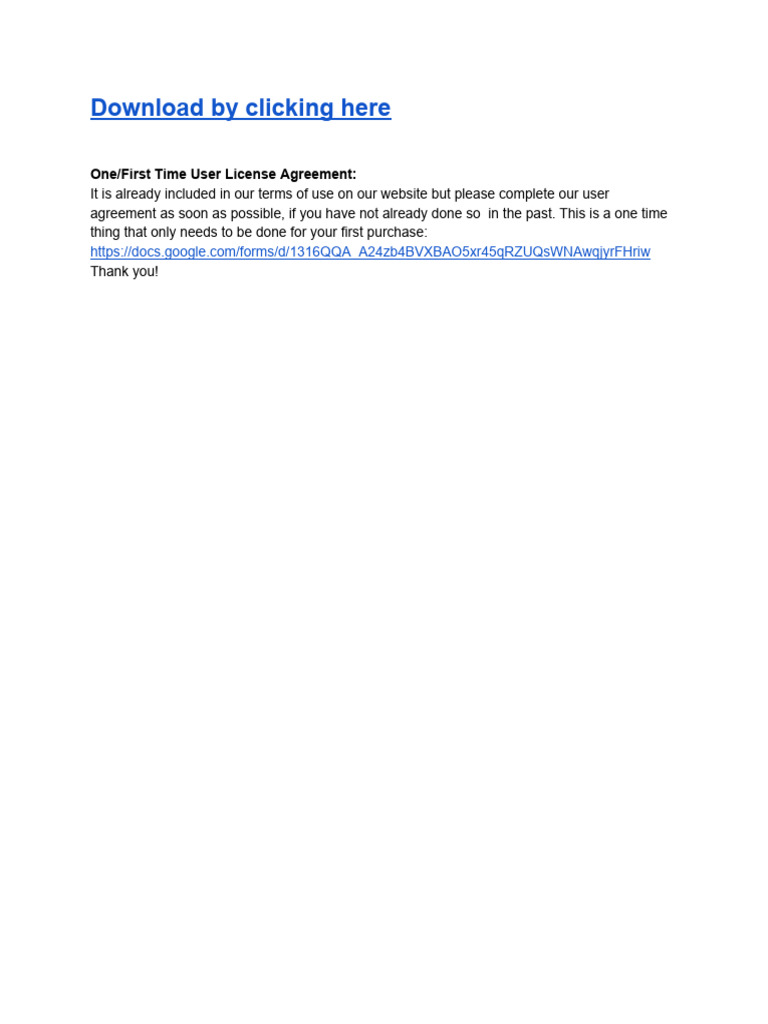 First Time User License Agreement | PDF