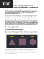 8 Tips for Clean Blender Topology | PDF | Polygon | Blender (Software)