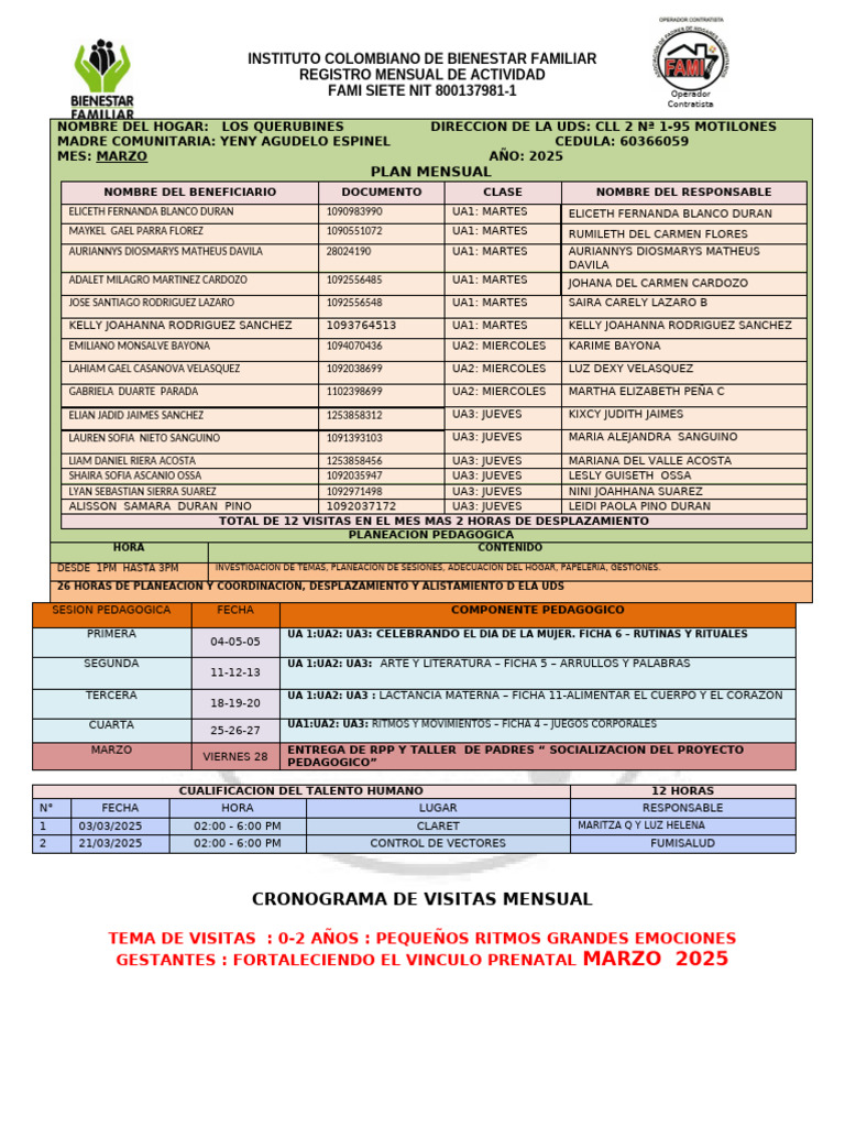 Planeacion Fami Siete Marzo 2025 2 | PDF