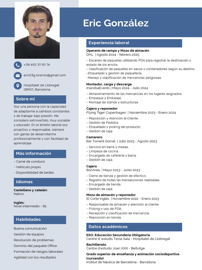 Currículum ERIC GONZALEZ febrero | PDF