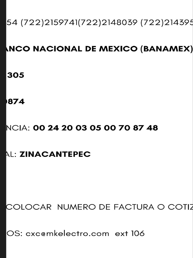 Datos Bancarios MK - PDF - Google Drive | PDF