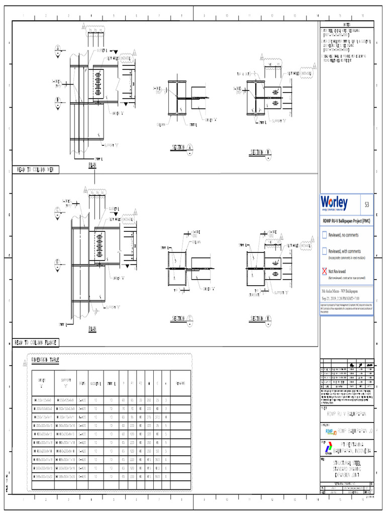 Structural Steel STD DWG Expansion Joint | PDF