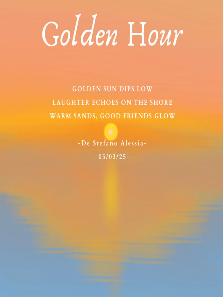 Golden Hour Joy By The Shore Pdf