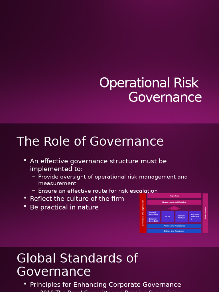 Ch04 Operational Risk Governance | PDF | Internal Control | Operational ...