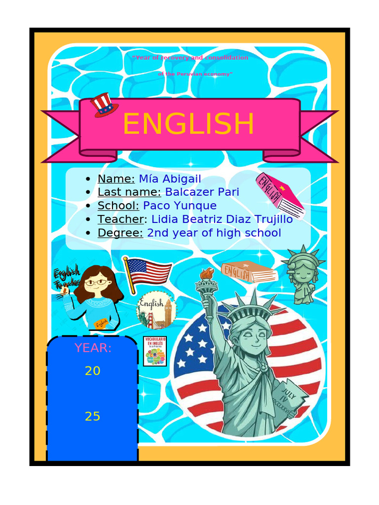Caratula de Inglés - Mía Abigail Balcazer | PDF