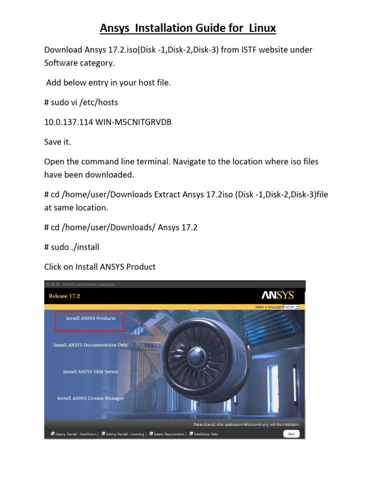 How To Install Ansys - Linux | PDF