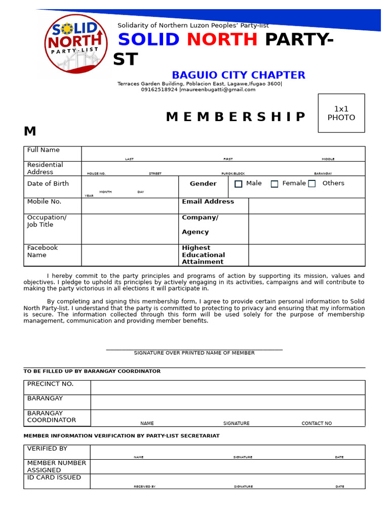 SNP Ifugao Membership Form - 2 | PDF | Authentication