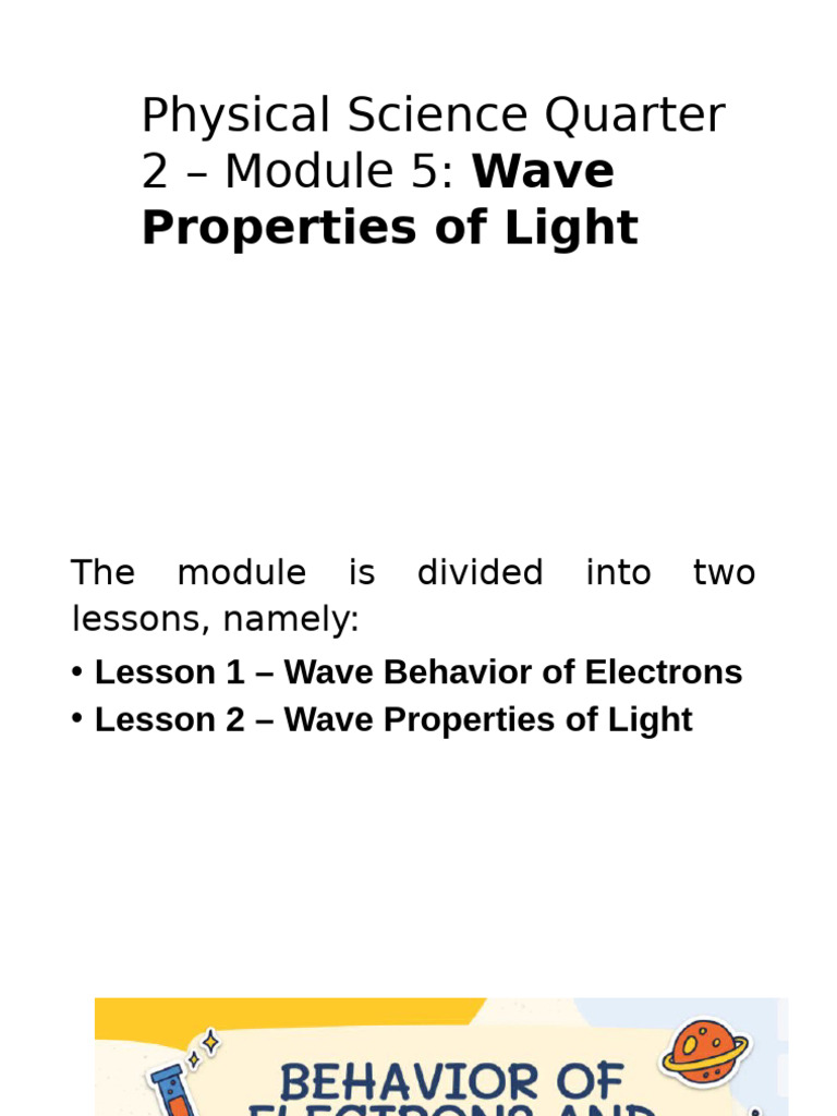 Wave-Particle Duality of Light and Electrons | PDF