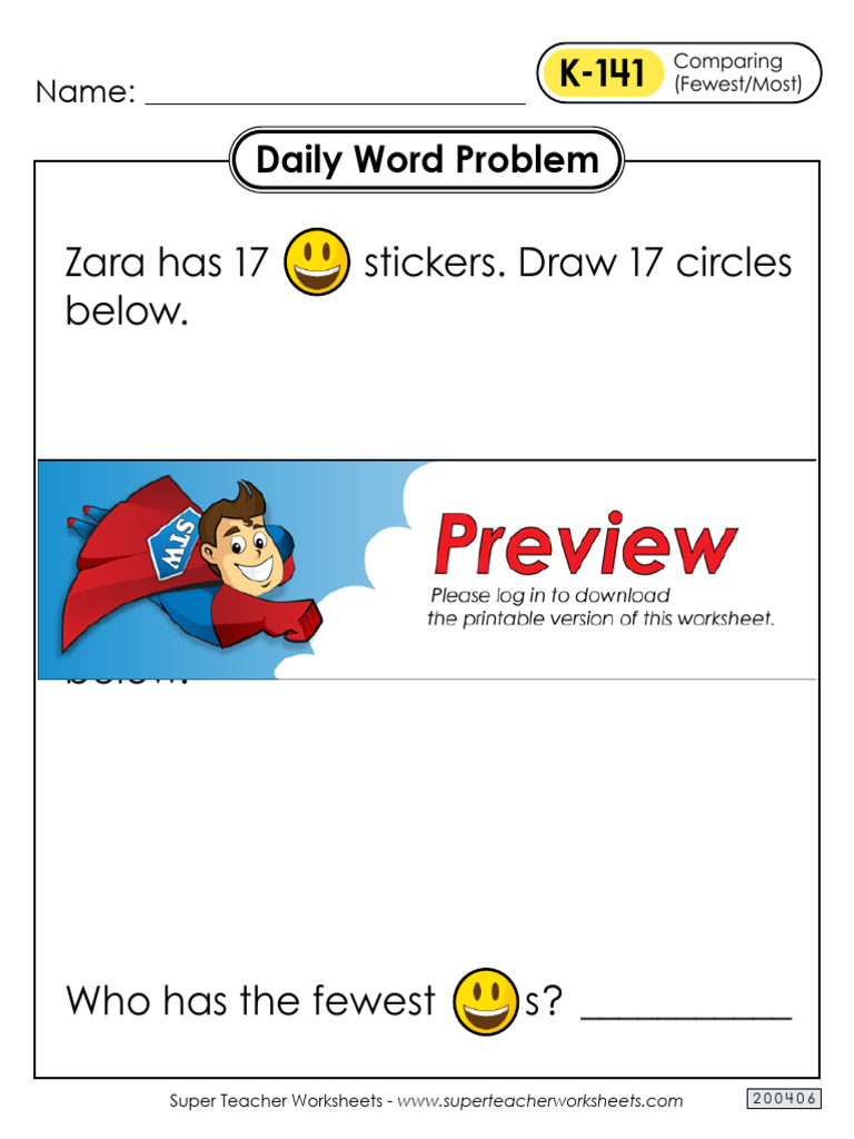 Daily Word Problem k141 145 | PDF