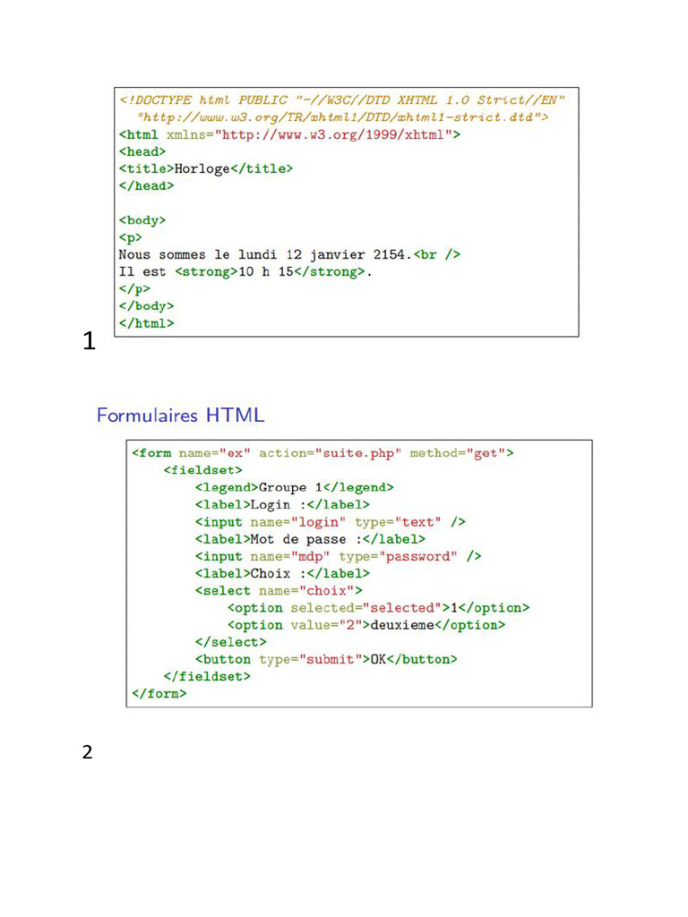Application HTML PHP | PDF
