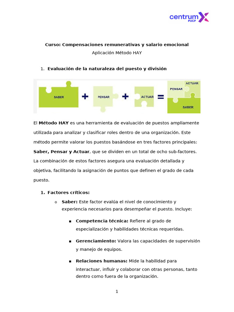 Método HAY | PDF | Toma de decisiones | Economias
