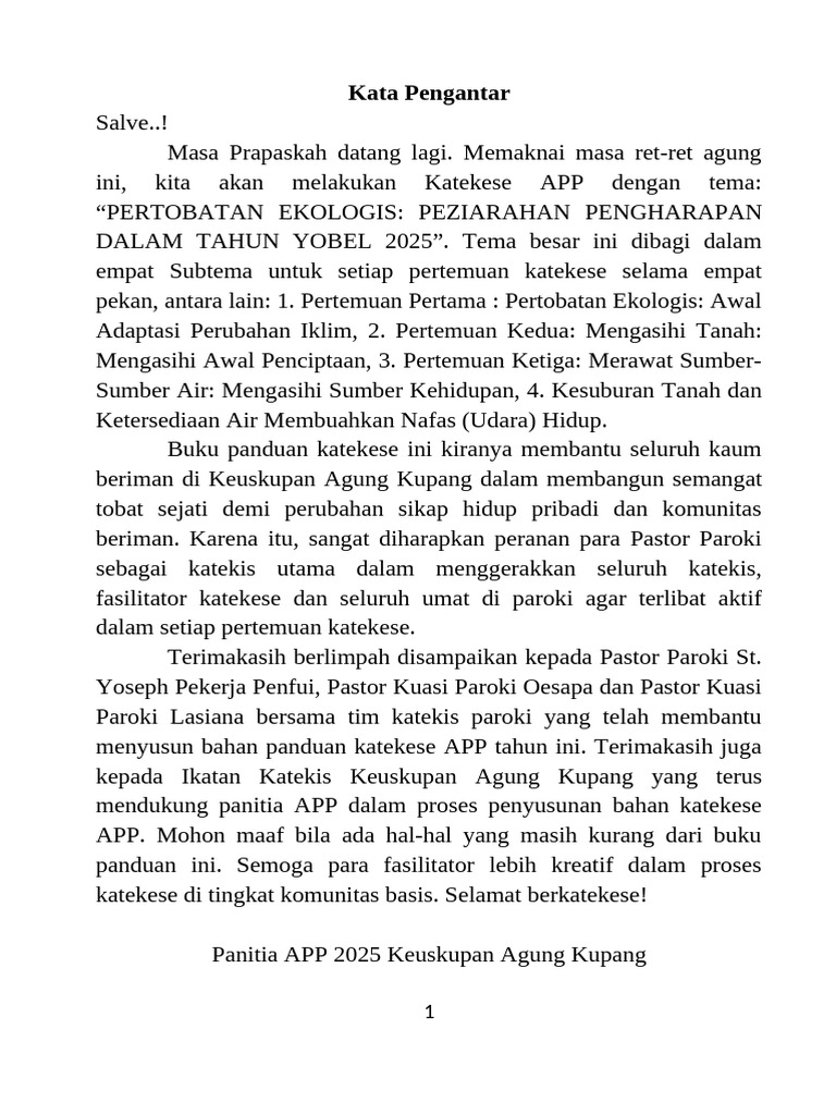 Bahan Katekese App 2025 Kak-Final Revisi | PDF