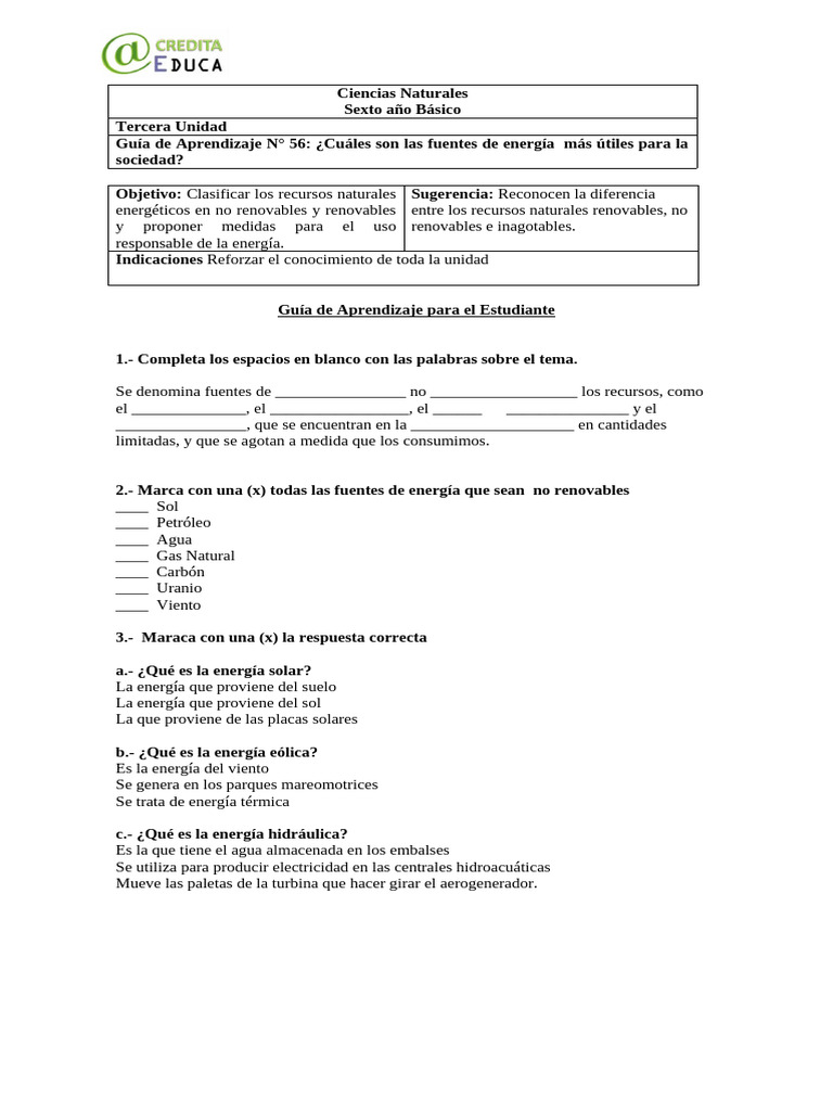Ciencias 6°B G56 | PDF