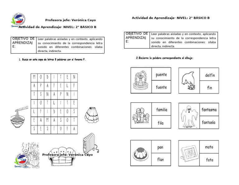 Actividad de Lectura 2° Básico B | PDF