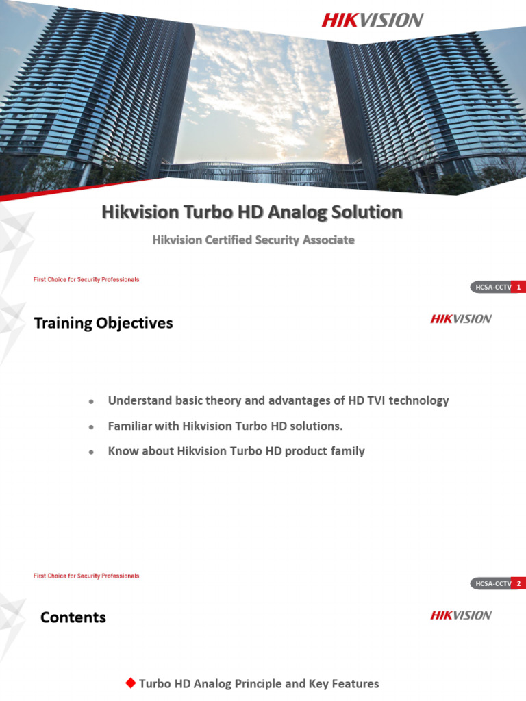 Hikvision Turbo HD CCTV Training Guide | PDF | Video | High Definition ...