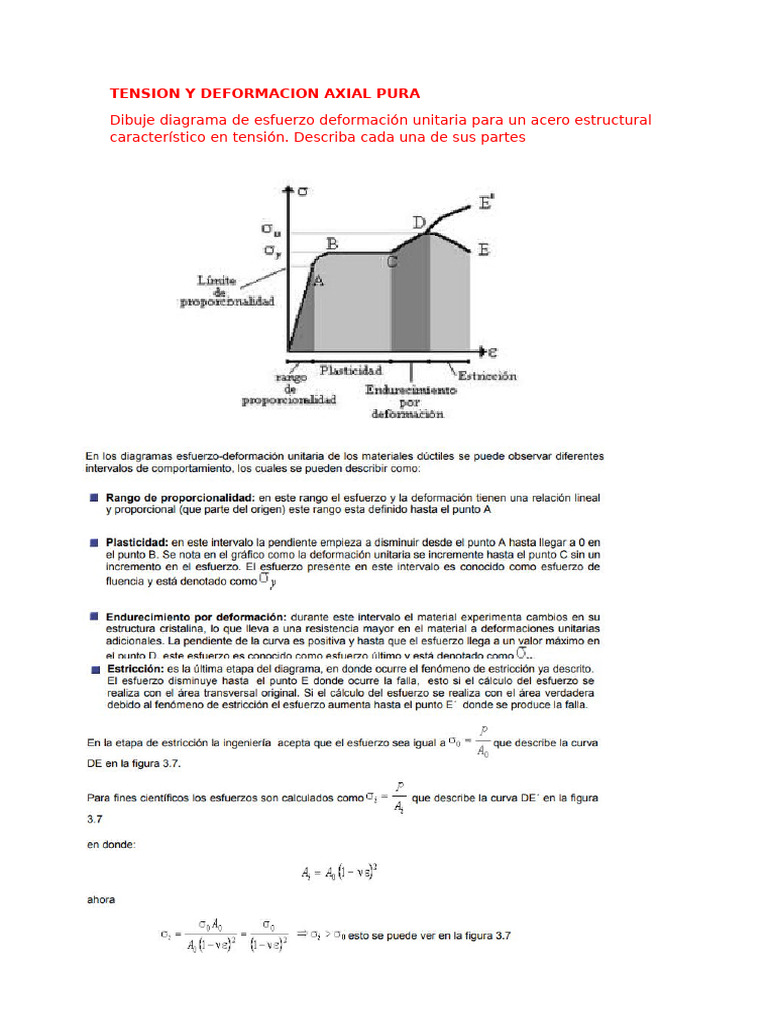 Resumen ESTATICA 2da Parte | PDF | Deformación (ingeniería) | Resistencia de materiales