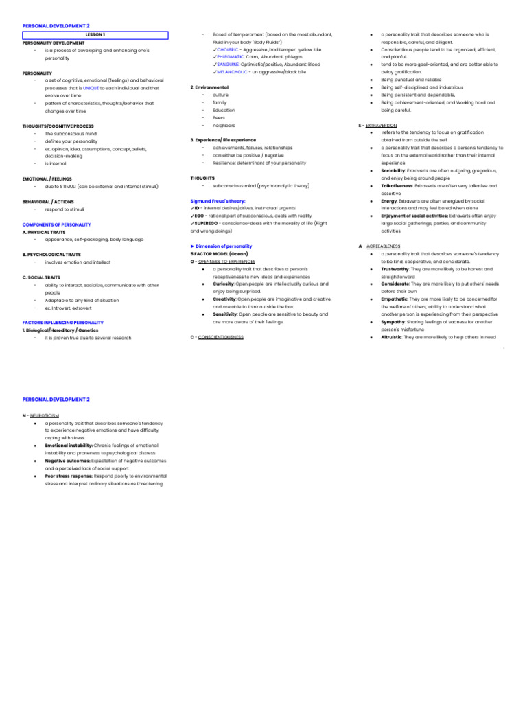 PERDEV | PDF | Extraversion And Introversion | Temperament