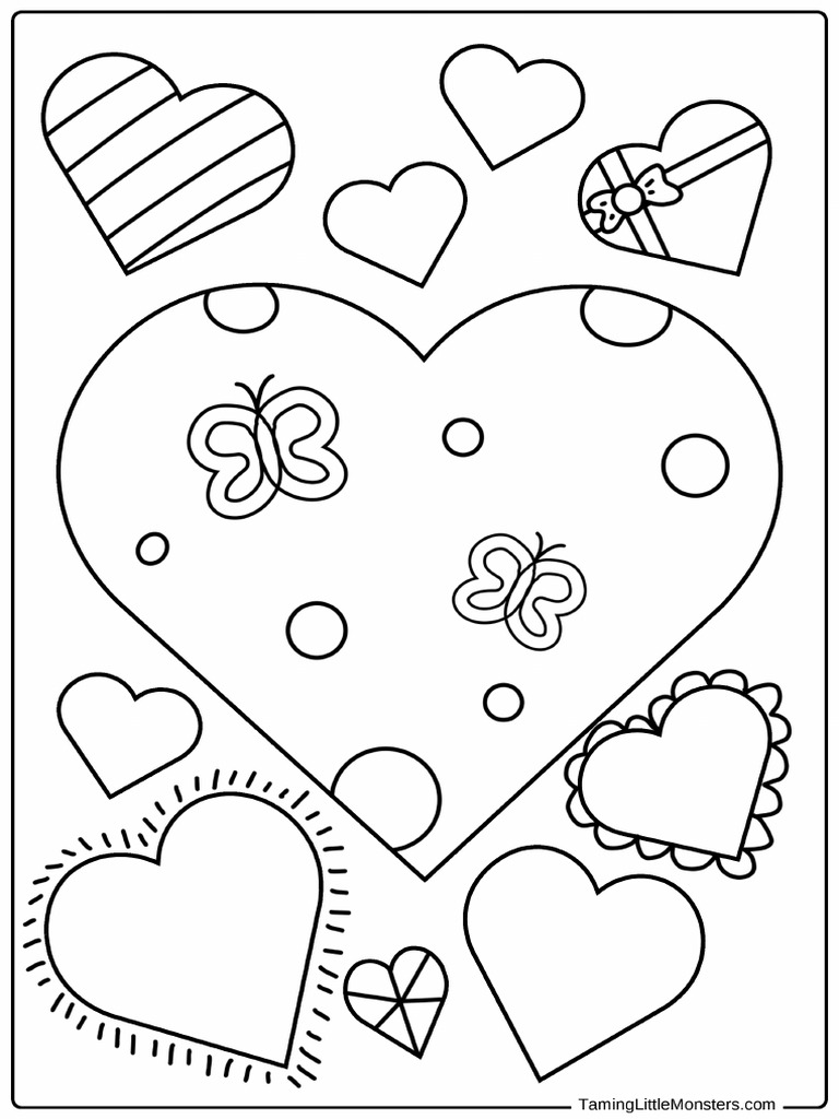 Heart Coloring Page 1 | PDF