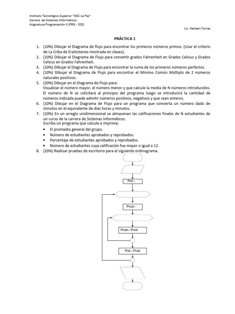 Ejercicios PRG 202 | PDF