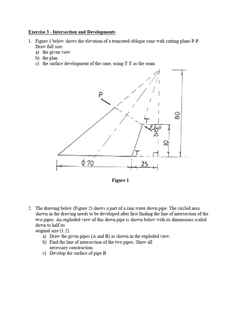 Exercise 3 - Intersection and Developments | PDF