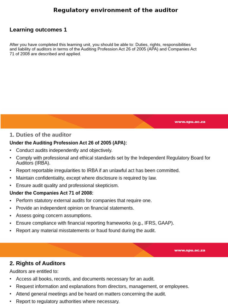 Auditor Duties and Ethics Overview | PDF | Audit | Business
