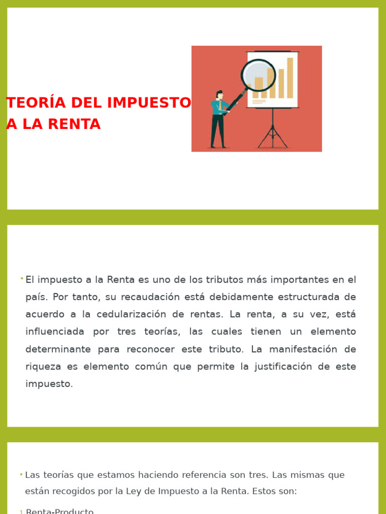 Teoria de Impuesto a La Renta | PDF | Impuestos | Impuesto sobre la renta