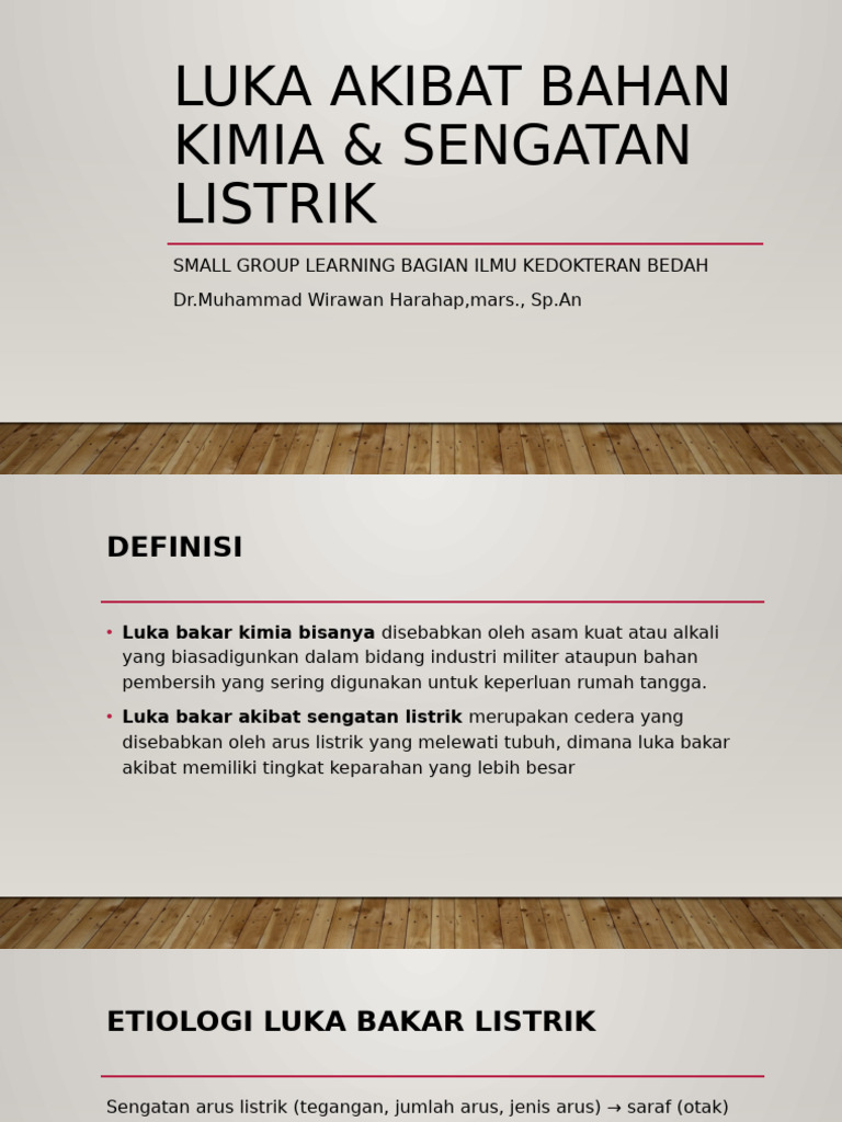 Luka Akibat Bahan Kimia & Sengatan Listrik | PDF