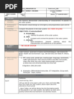 Detailed Lesson Plan With 7es in Science 6 | PDF | Planets | Solar System