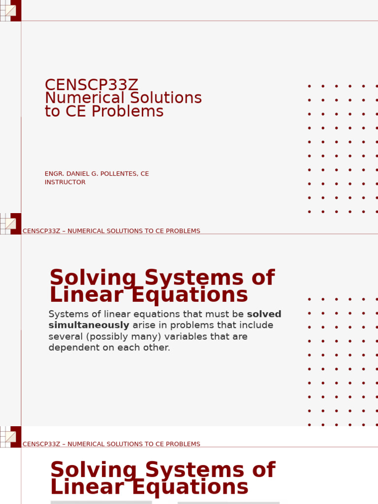 05-SOLVING-SYSTEM-OF-LINEAR-EQUATIONS-DIRECT-METHOD | PDF | Numerical Analysis | Mathematical ...