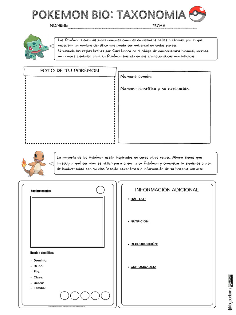 Taxonomía y Biodiversidad de Pokémon | PDF | Plantas | Eucariotas