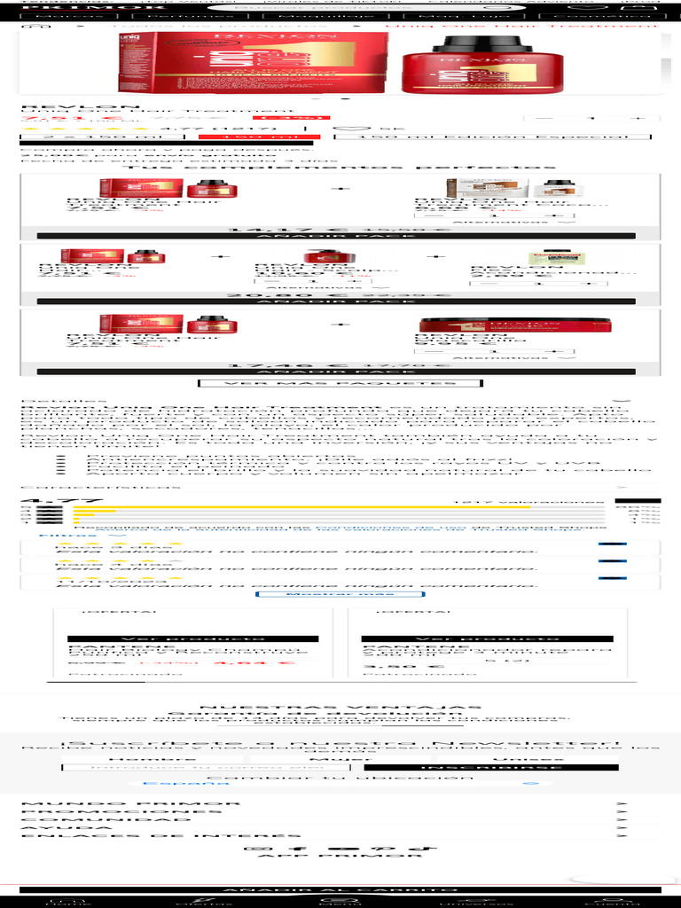 Revlon Uniq One Hair Treatment Perfumerías Primor | PDF | Belleza | Apariencia humana