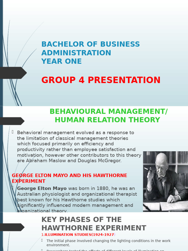 Behavioral Management Theory-4 | PDF | Leadership | Motivational