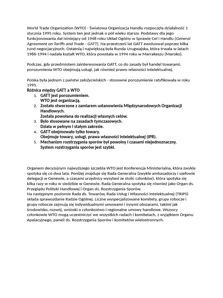 World Trade Organization | PDF