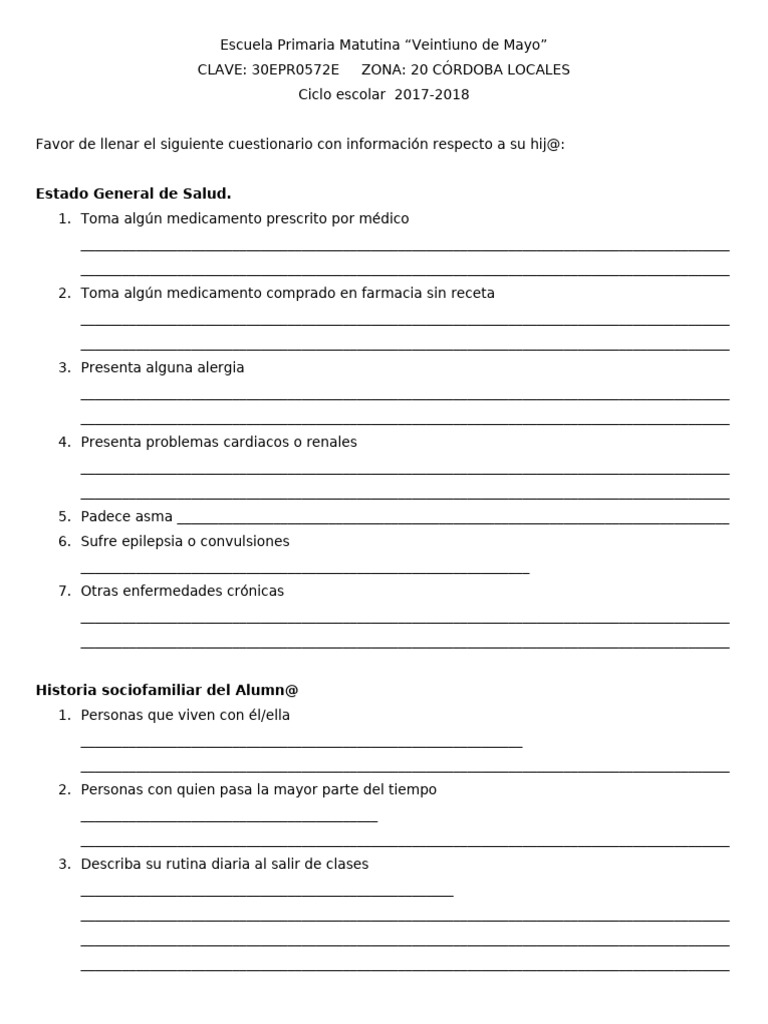 Informacion Adicional para La FIA | PDF | Enfermedades y trastornos ...