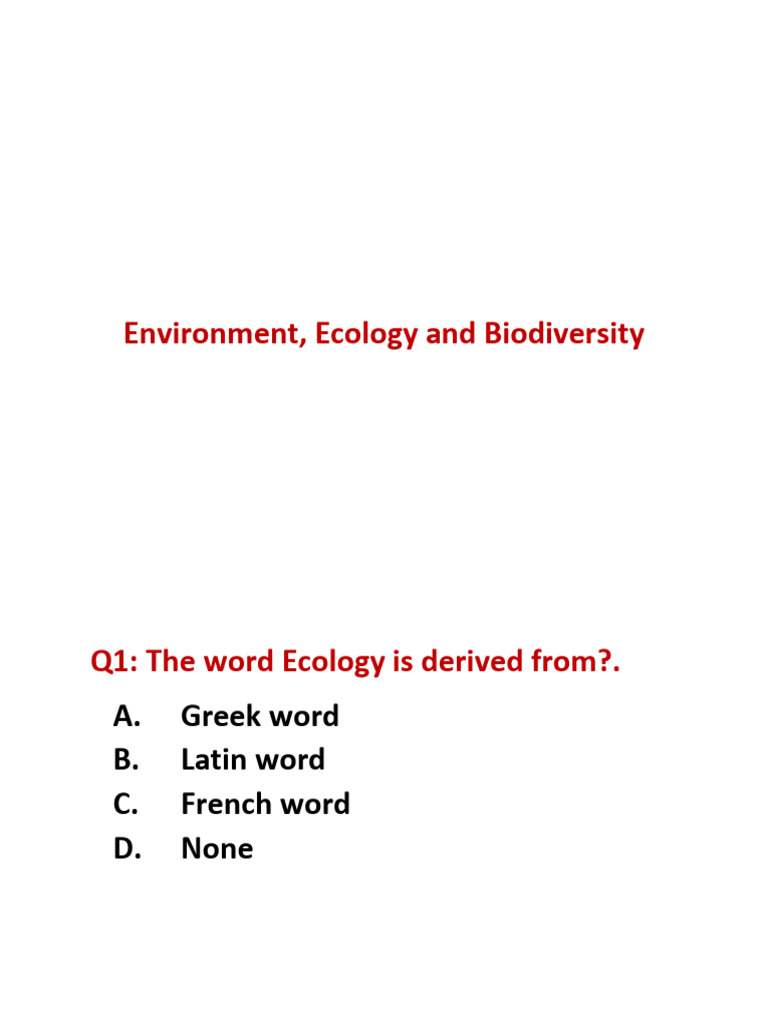 Environment, Ecology and Biodiversity | PDF | Ecology | Food Web