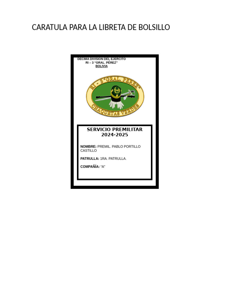 Libreta Caratulas de Pablo | PDF