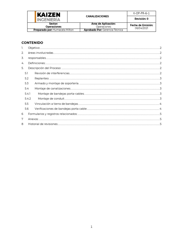 K-OP-PR-6-1 Canalizaciones | PDF | Soldadura | Construcción