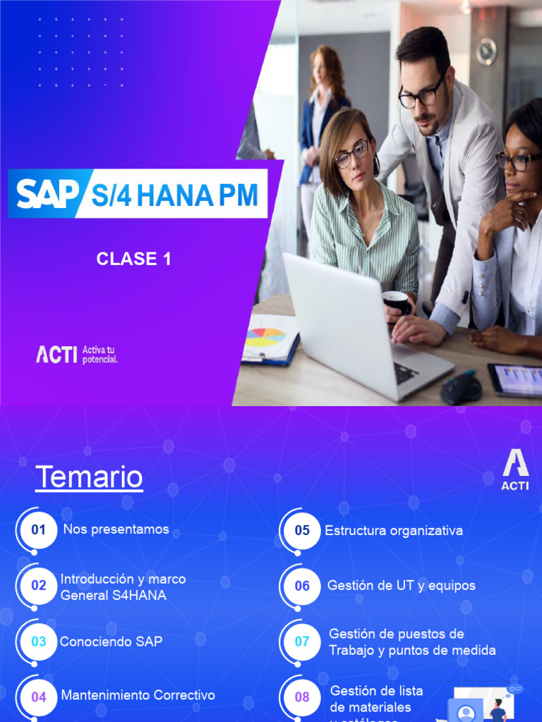 ACTI SAP PM - Clase 1.pptx | PDF | Planificación | Computación en la nube