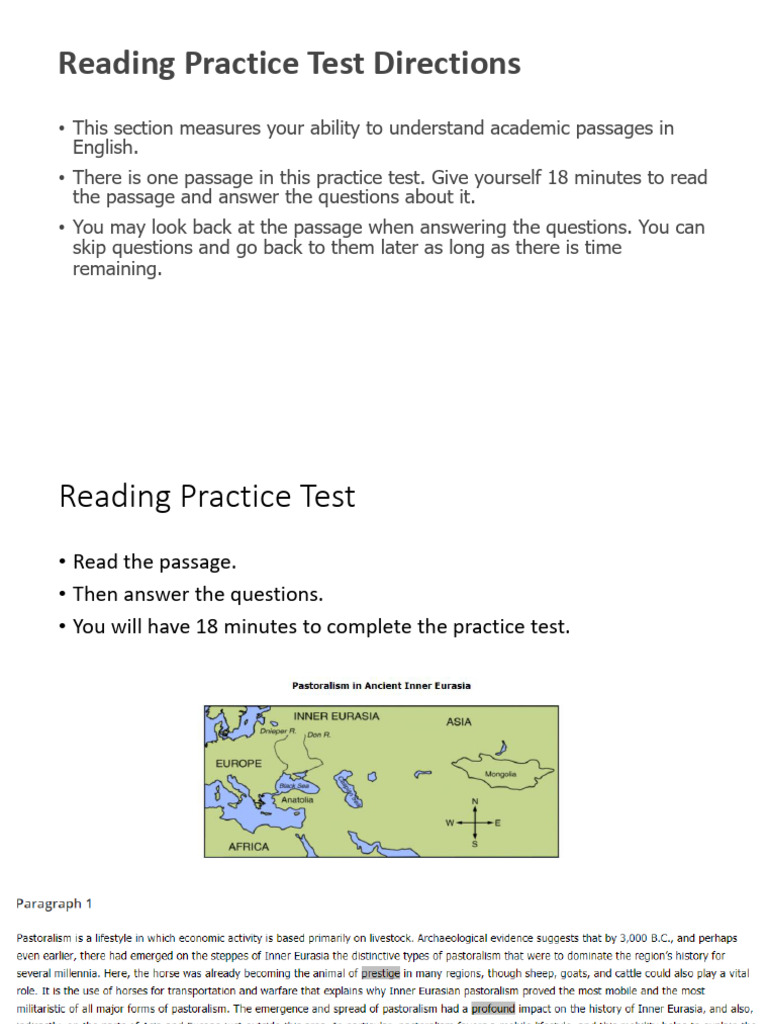 Pastoralism TOEFL iBT Reading Practice | PDF
