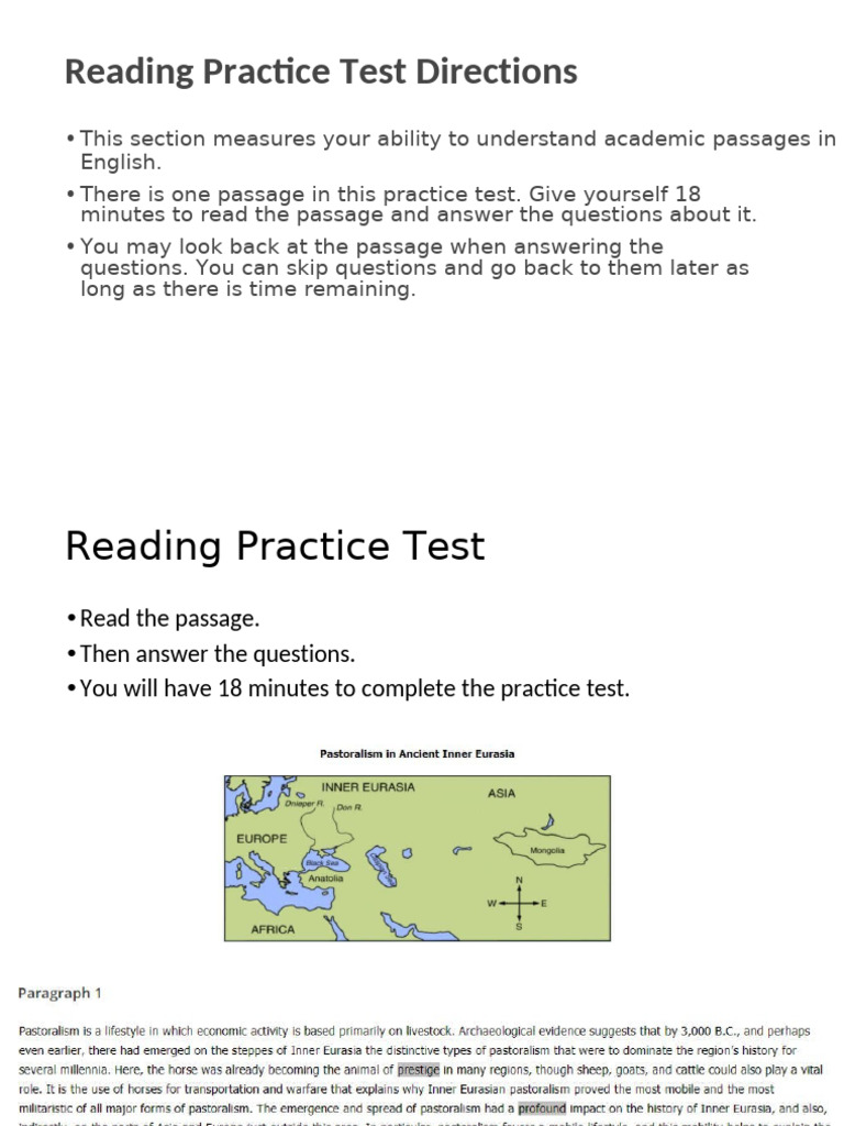 Pastoralism TOEFL iBT Reading Practice | PDF