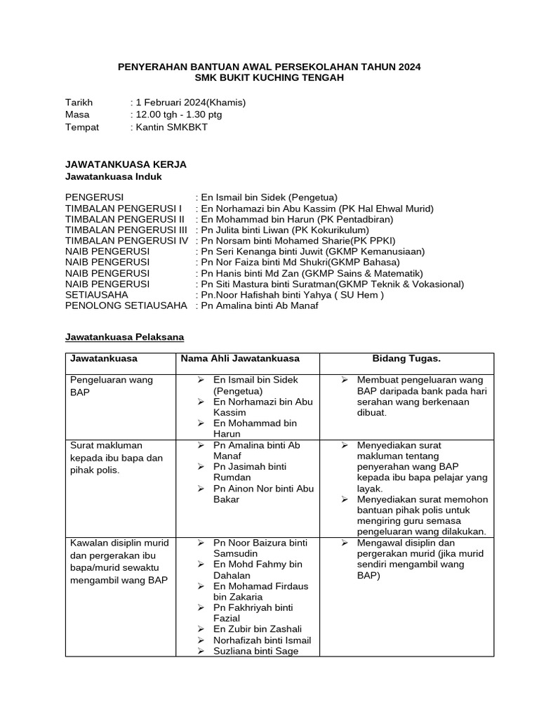 Ajk Penyerahan Bap 2024 | PDF