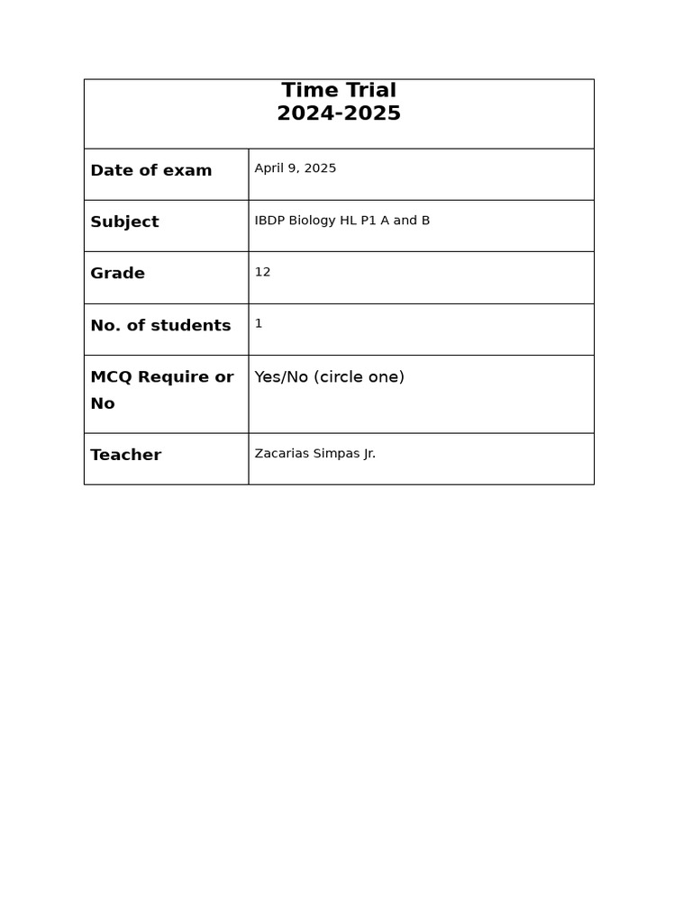 Time Trial QP Label For Printing (AutoRecovered) | PDF