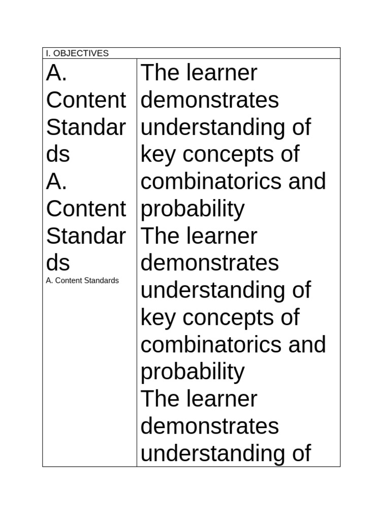 lesson plan | PDF | Learning | Probability