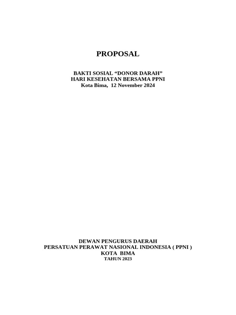Proposal Baksos 2024 | PDF