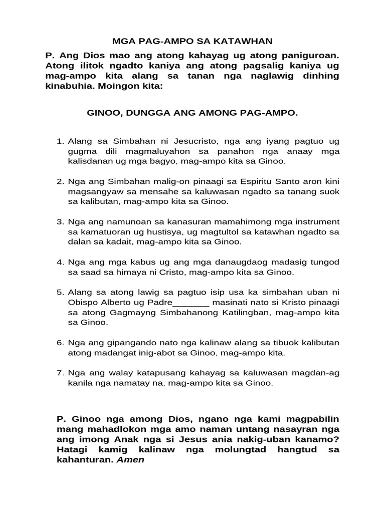 Ampo Sa Katawhan | PDF