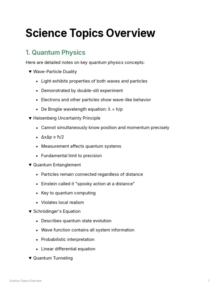 science Topics Overview | PDF | Dark Matter | Universe