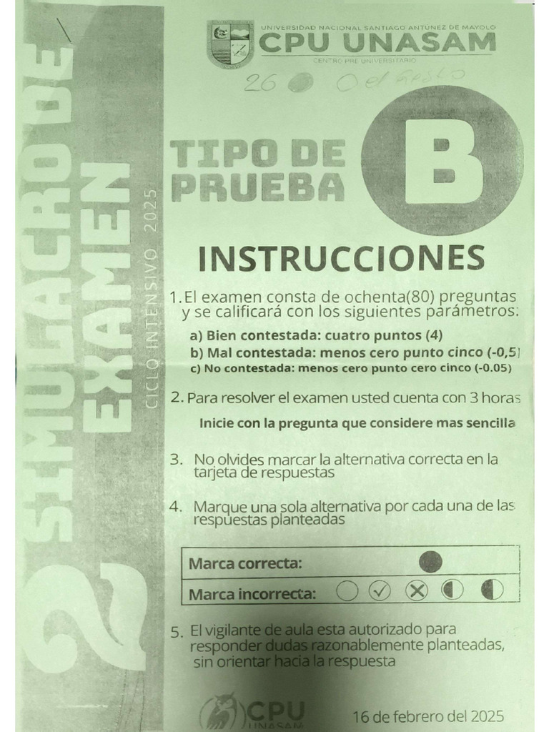 SIMULACRO TIPO B | PDF