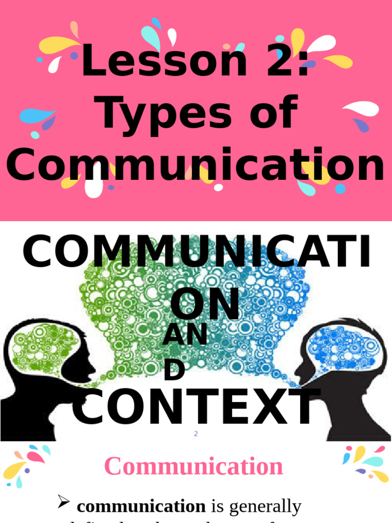 lesson 2 communication and its types | PDF | Communication | Nonverbal ...